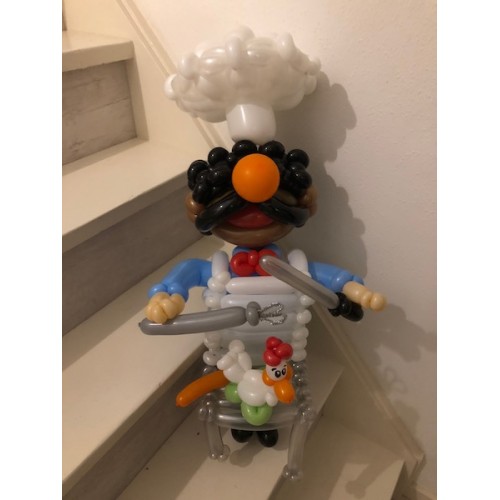 Ballonfiguur TV & Film Swedish chef aangepast